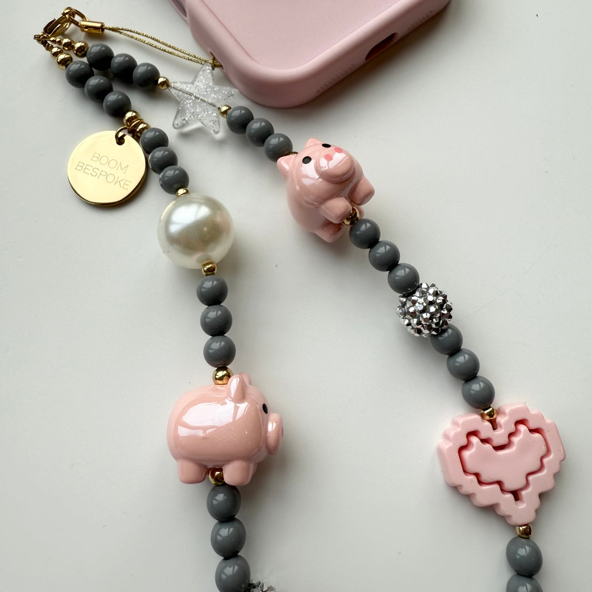 ‘OINK OINK’ BOOM BESPOKE PHONE BEADS – Boom Bespoke